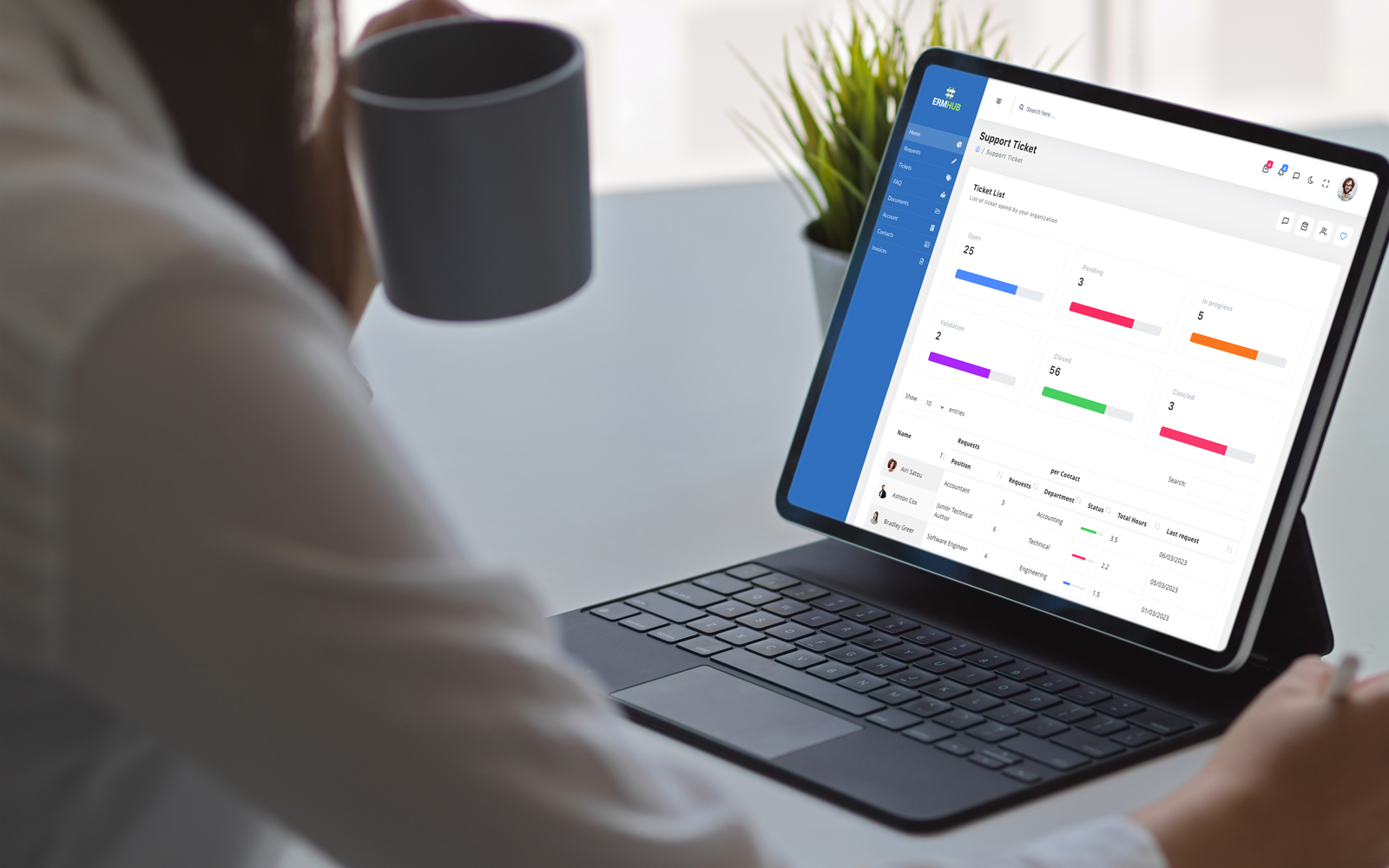 ERM Customer Portal - Customer Management and Support